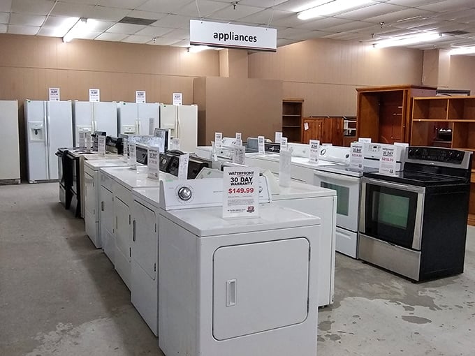 Appliance alley—where that fancy bread maker you've been eyeing costs less than two loaves at an artisanal bakery.