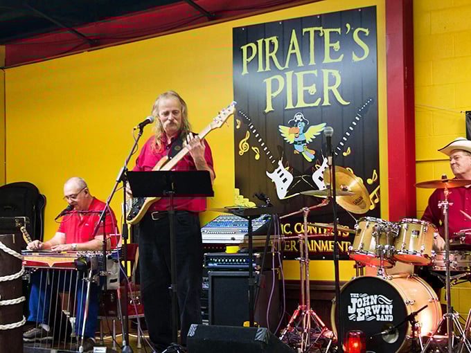 Live music at Pirate's Pier adds the perfect soundtrack to your treasure hunting adventure. Shopping with ambiance—now that's entertainment!