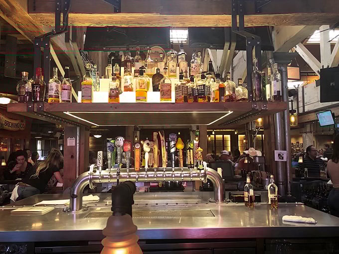 The bar showcases serious whiskey credentials – liquid accompaniments worthy of the smoky feast awaiting your taste buds.