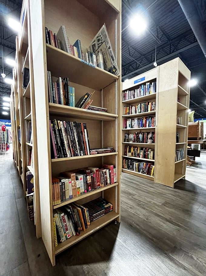 The book section rivals small libraries, offering literary journeys for the price of a fancy coffee.