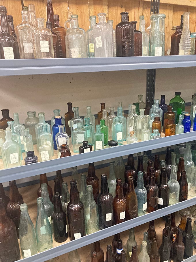 A museum of vintage bottles that whispers tales of old pharmacies, soda fountains, and possibly a few prohibition-era speakeasies. 