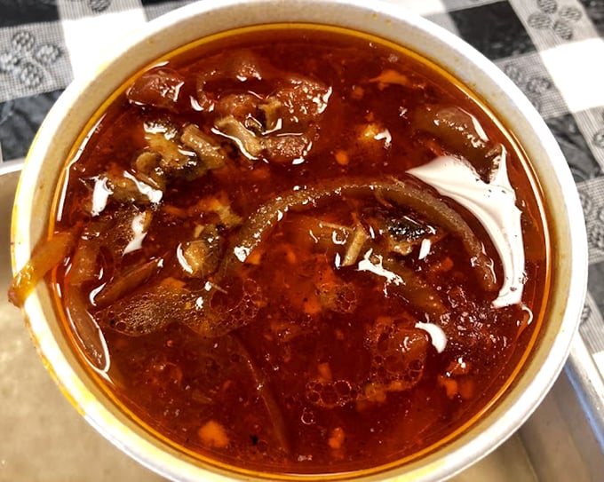 This isn't just chili—it's a bowl of liquid ambition that took the scenic route through a smoker before arriving at your table.