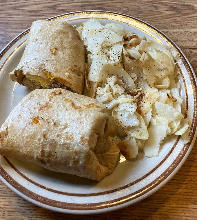 Breakfast burritos: proof that good ideas can cross borders and make themselves at home. These golden-wrapped treasures could fuel a marathon.