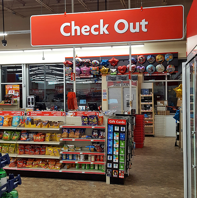 The checkout area – that final gauntlet of temptation where even the most disciplined shopper thinks, "Well, maybe just one more thing."