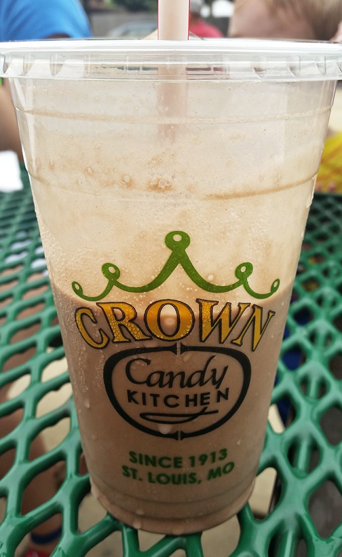 Not just a milkshake but a commitment—thick enough to require both straw and spoon in a tactical approach to dairy bliss.