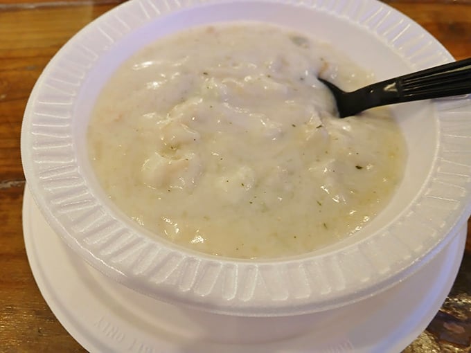 Clam chowder so creamy and rich it could make a New Englander consider relocating to the desert. Seafood comfort in a bowl.