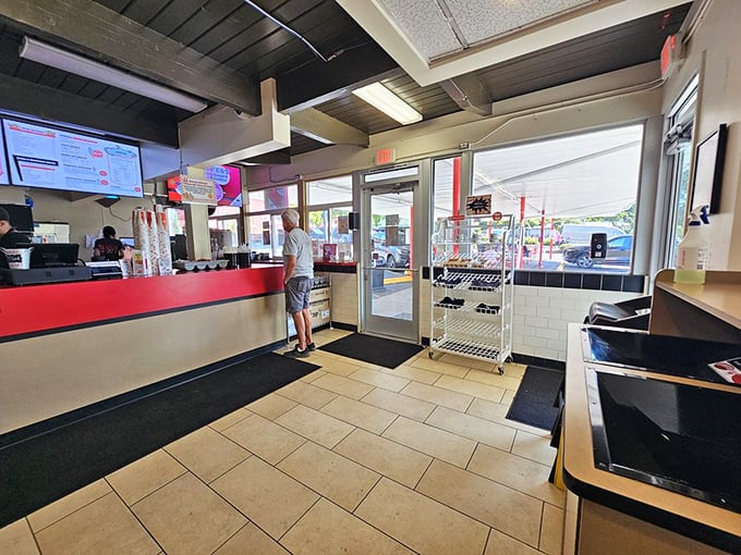 The ordering counter—that magical threshold where hungry wishes are spoken aloud and transformed into delicious reality.