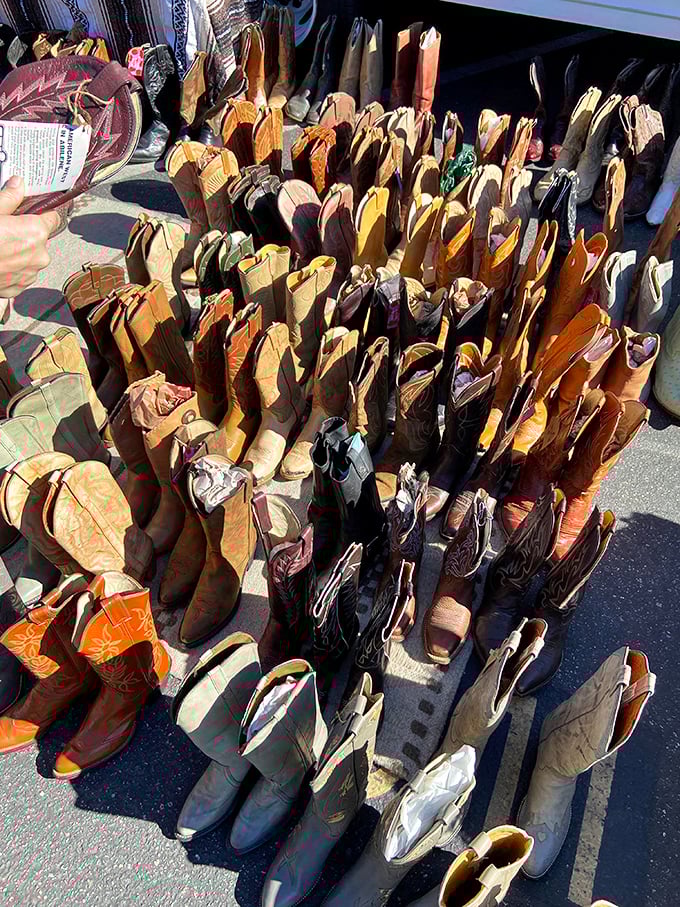 These boots weren't made just for walking—they're a leather library of Western style history, standing at attention like cowboys waiting for the dinner bell.