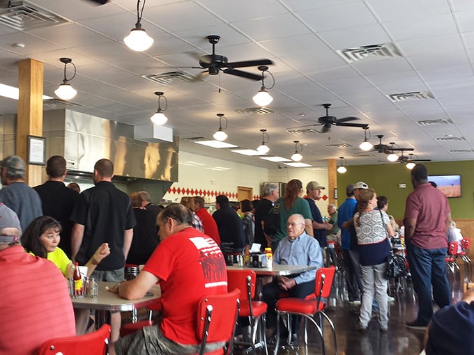 Saturday morning at Big Spring Cafe—where the community gathers not for the 'gram, but for genuine connection over honest food.