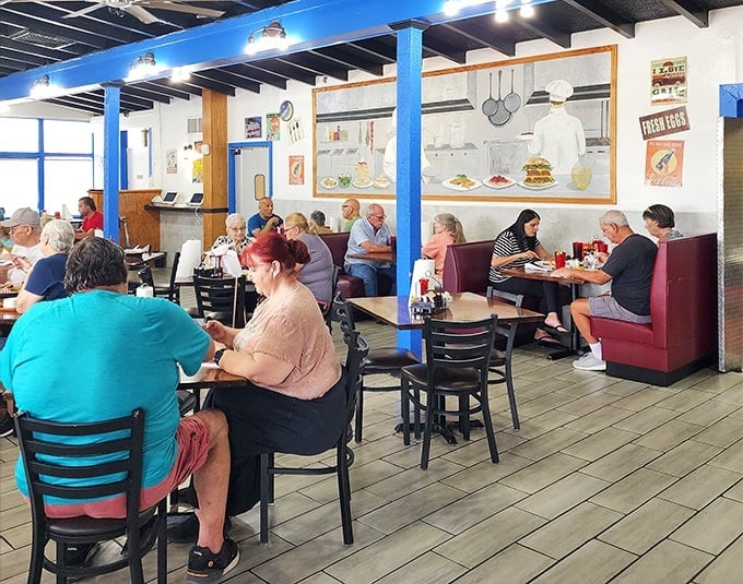 The true measure of a great diner isn't just its food but the community it creates—locals gathering for their daily ritual of coffee and conversation.