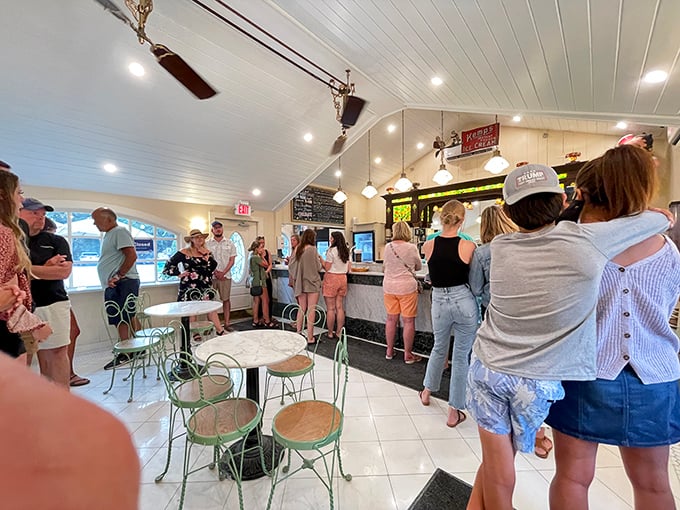 The dessert counter draws crowds for good reason—these cakes have achieved legendary status among Florida food pilgrims.