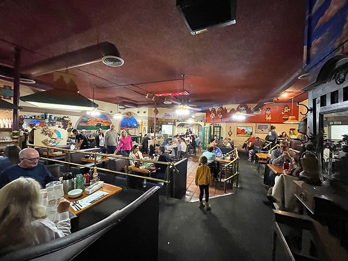 Where breakfast meets spectacle – the bustling dining room hums with the energy of satisfied customers and the promise of pancakes.
