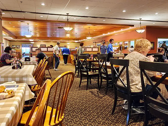 Where strangers become friends over shared glances that say, "Yes, I too ordered too much and regret nothing."
