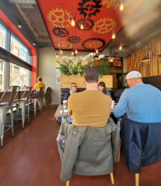 Where food dreams come true – patrons gathered in that warm glow of good conversation and better food. The universal language of "mmm" being spoken fluently.