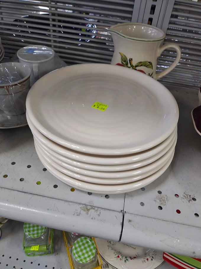 Dinnerware sets that would make Martha Stewart nod approvingly, all waiting for their next dinner party debut.