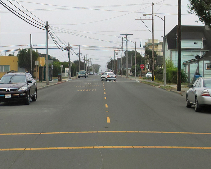 Fog-kissed streets in downtown Crescent City offer the quintessential Northern California experience – where carrying a light jacket is always wise.
