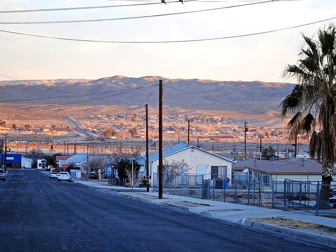 Barstow's residential hills offer a pastel-painted sunset view that almost makes you forget you're in one of the hottest places in California.