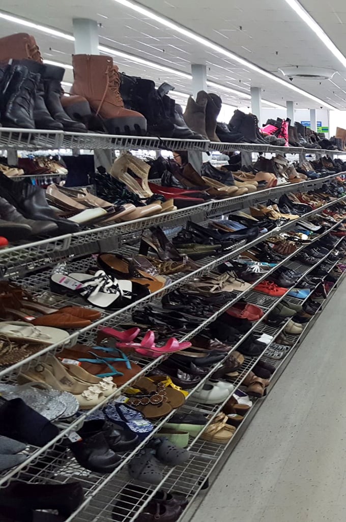 Shoe heaven or footwear purgatory? Either way, somewhere in this magnificent chaos is the perfect pair just waiting to meet your feet.