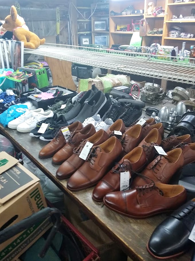Not just shoes—personality statements waiting for the right feet. Those leather oxfords could take you from job interview to wedding dance floor.