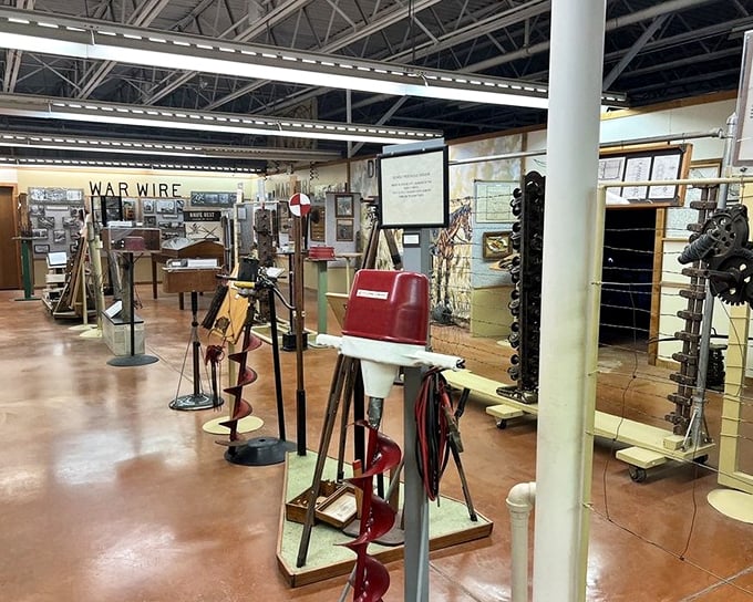 The "War Wire" exhibit reveals barbed wire's darker chapter—from battlefield trenches to borders, showing how a rancher's tool became a weapon.