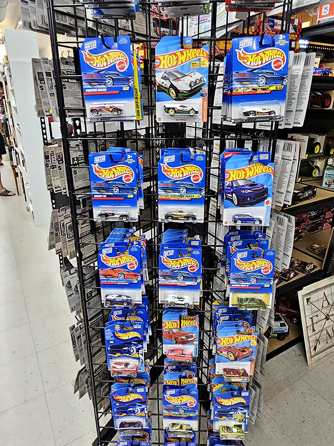 
Hot Wheels heaven! These miniature time capsules of automotive dreams remain sealed in their original packaging, waiting for collectors who never truly grew up.