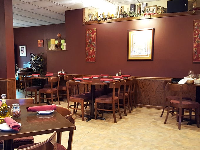 The dining room's warm ambiance invites lingering conversations and second helpings—both equally encouraged here.