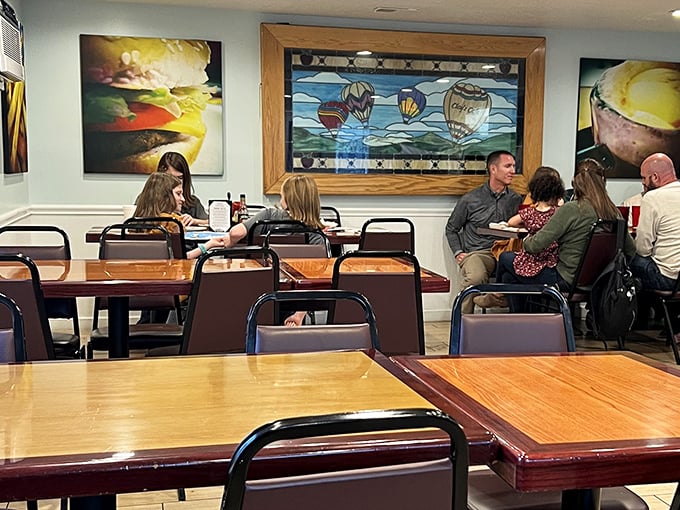 The dining area strikes that perfect balance between "nice enough for a special occasion" and "comfortable enough for Tuesday lunch."
