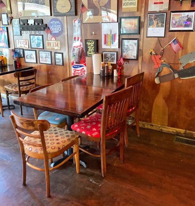 Another angle of barbecue paradise. The mismatched chairs aren't a mistake—they're an invitation to stay awhile and make yourself at home.
