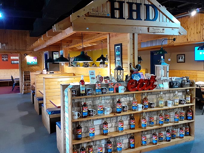 The "DINER" sign isn't just decoration—it's a promise. Wood paneling and pendant lights create the perfect backdrop for memorable meals.