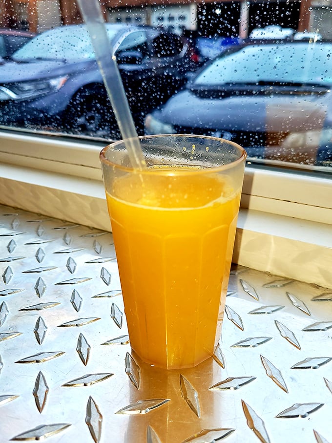 Morning sunshine in a glass—this fresh-squeezed orange juice is the liquid equivalent of someone opening your curtains to a perfect day.