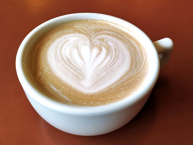 Coffee art that says, "We care about the details" – even at a diner where substance always trumps style.