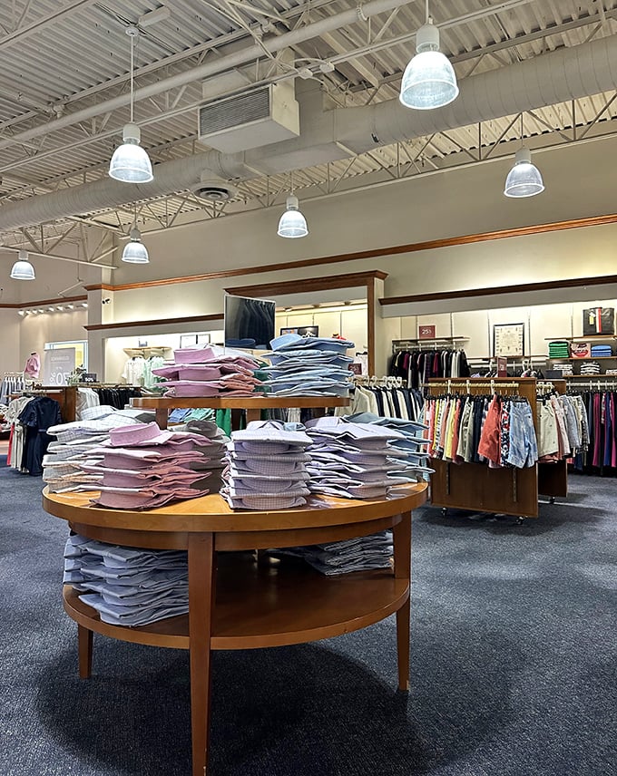Brooks Brothers' display showcases the timeless art of looking polished without trying too hard—the sartorial equivalent of jazz hands, but make it sophisticated.