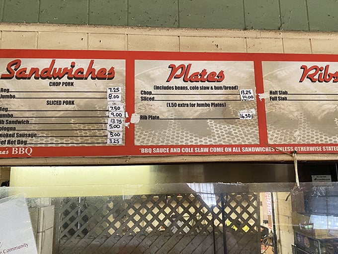The wall menu board—a minimalist masterpiece that says, "We don't need fancy fonts when our food speaks fluent delicious."