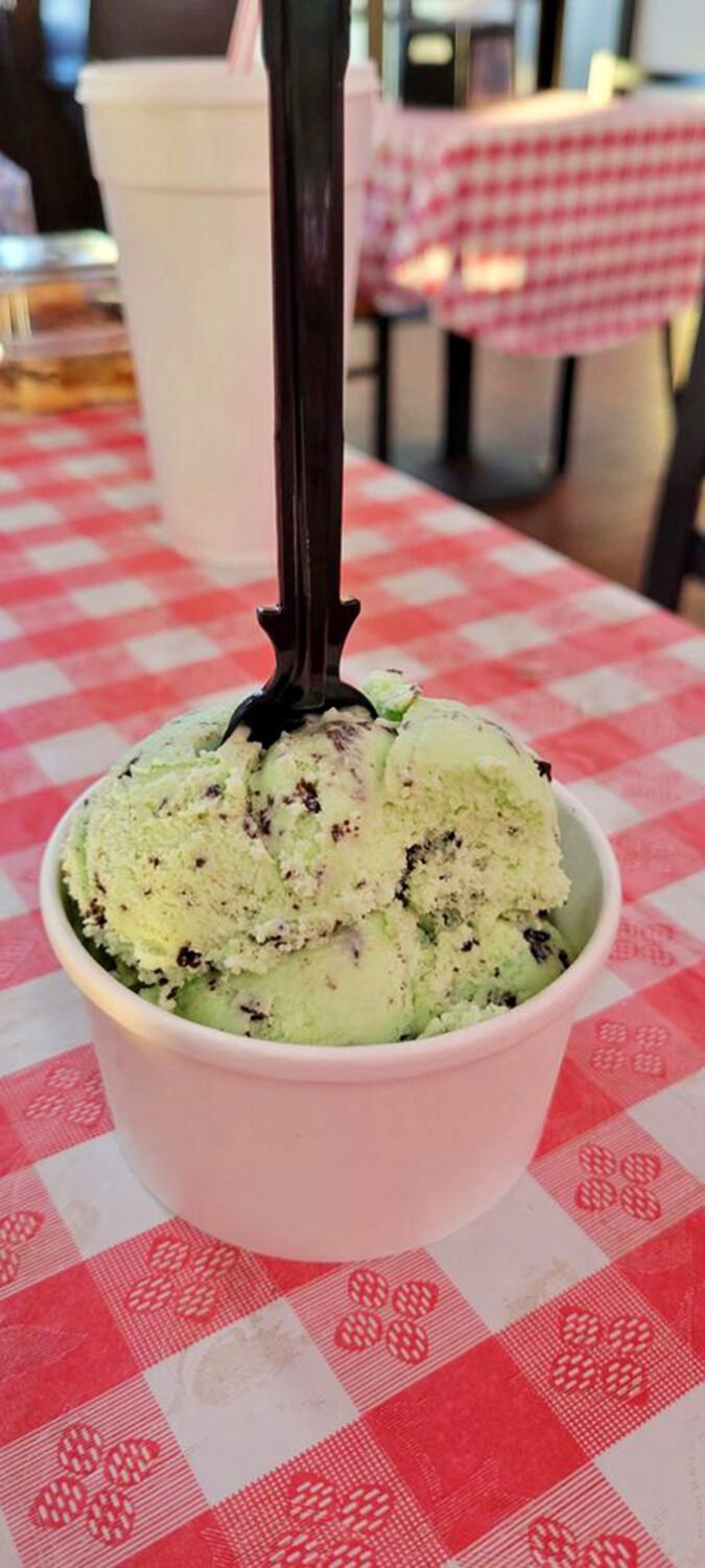 Mint chocolate chip ice cream that doesn't whisper refreshment—it belts it out like a Broadway show-stopper.