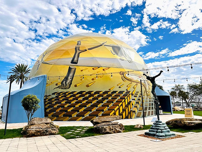 That golden dome outside could be mistaken for the world's fanciest egg, which seems about right for this place.