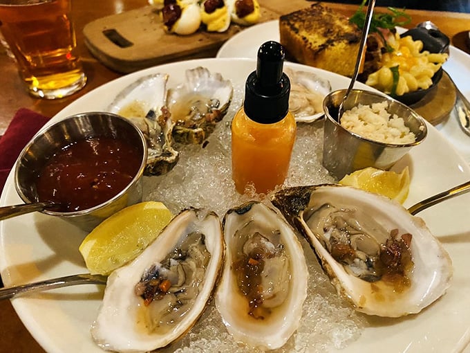 Oysters served with such reverence you'd think they were delivering the crown jewels rather than briny treasures of the sea.