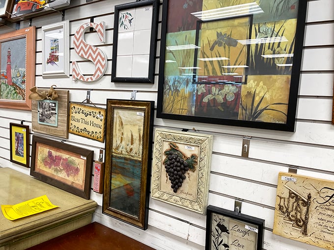Wall art for every taste—from "Live Laugh Love" to landscapes that match any decor scheme invented since 1972.