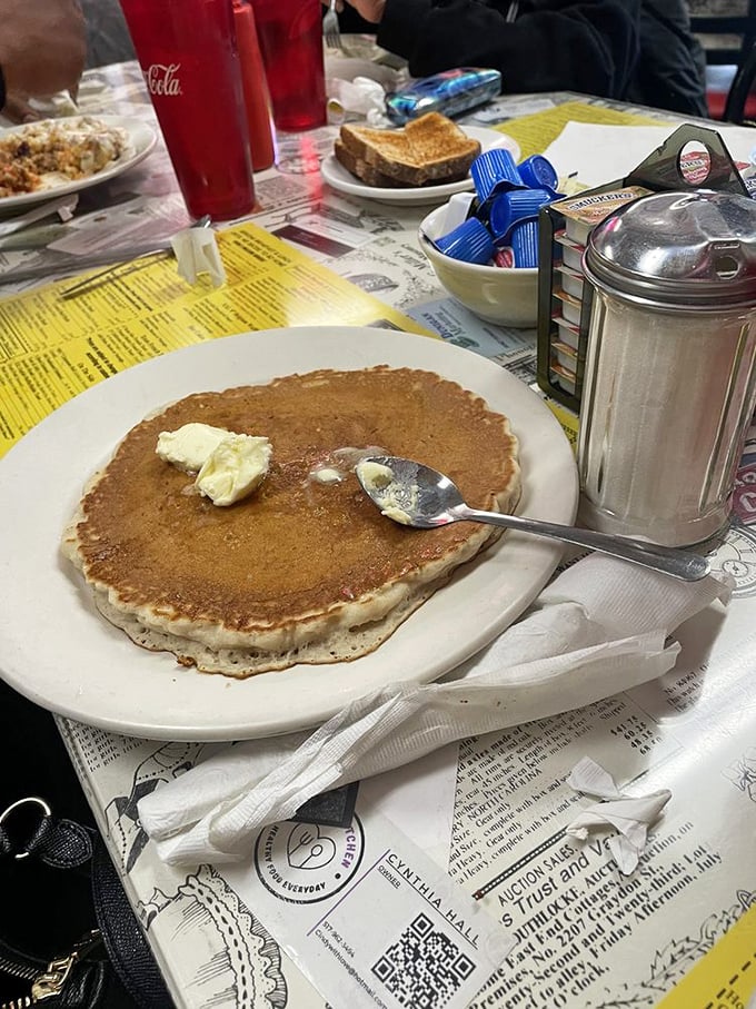 Golden pancakes so perfectly round, they make geometry teachers everywhere shed tears of mathematical pride and hunger.