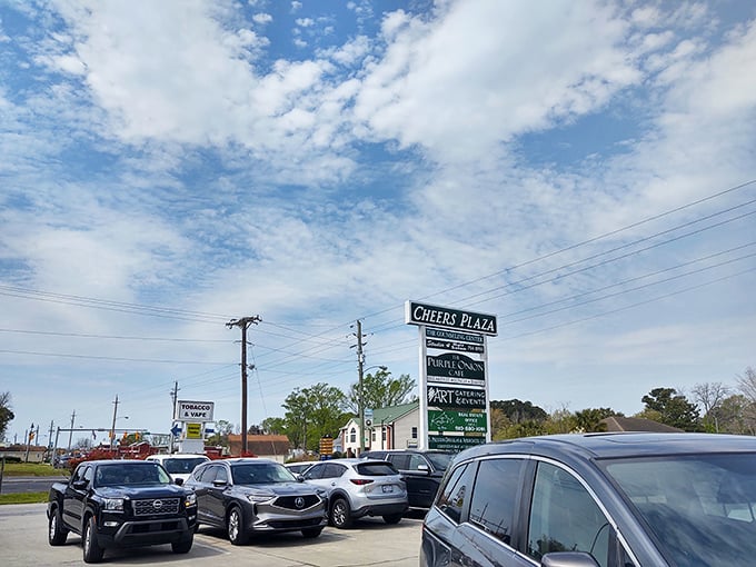 Even the parking lot fills up with those in-the-know. In small towns, crowded lots are more reliable than online reviews.