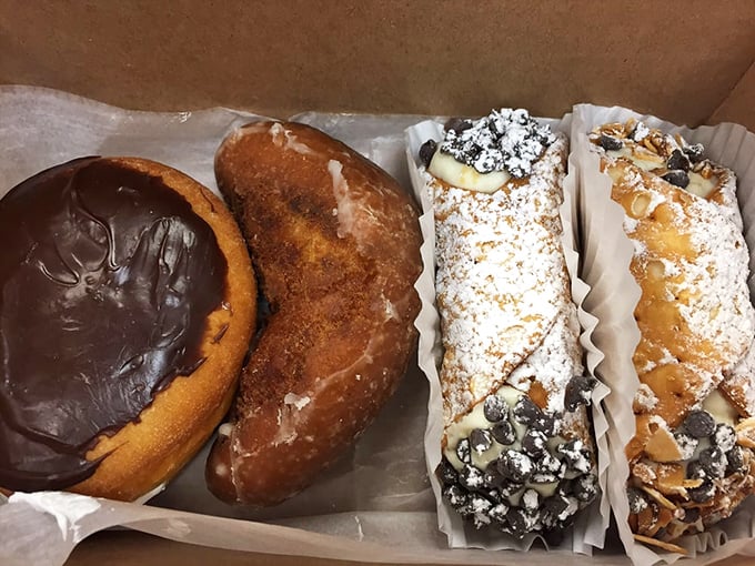 These pastries aren't just displayed—they're showcased like the edible masterpieces they are, making choosing just one a delicious dilemma.