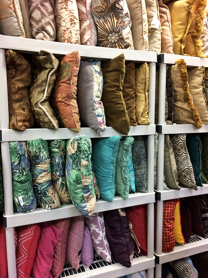 Pillow paradise! Tropical prints and elegant damasks create a textile tapestry that could transform your couch from drab to fab instantly.