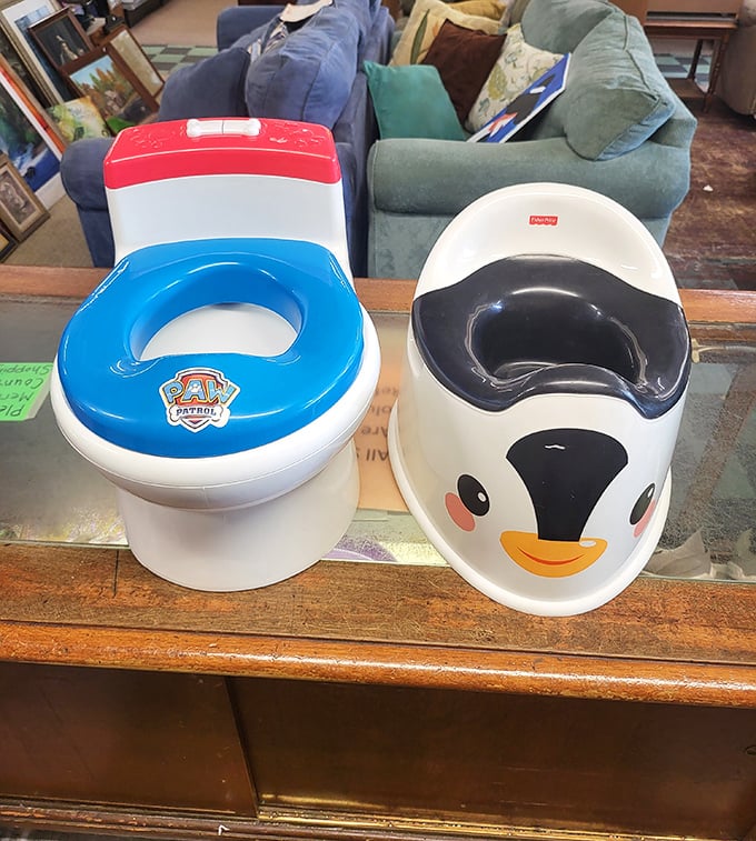 Potty training meets pop culture. Nothing says "growing up" quite like doing your business alongside Paw Patrol or a friendly penguin.