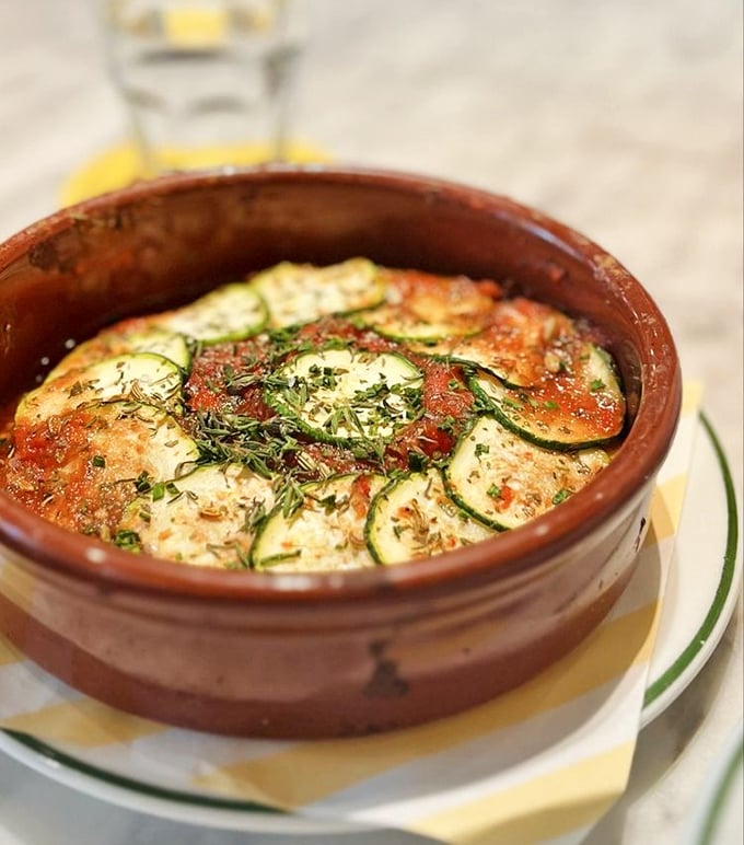 Ratatouille that would make Remy proud—summer vegetables bathed in tomato sauce and herbs. Proof that sometimes the simplest dishes require the most skill to perfect.