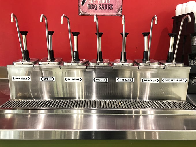 The sauce station – where barbecue individualists can customize their experience. That pineapple BBQ sauce is the wild card that might just change your life.