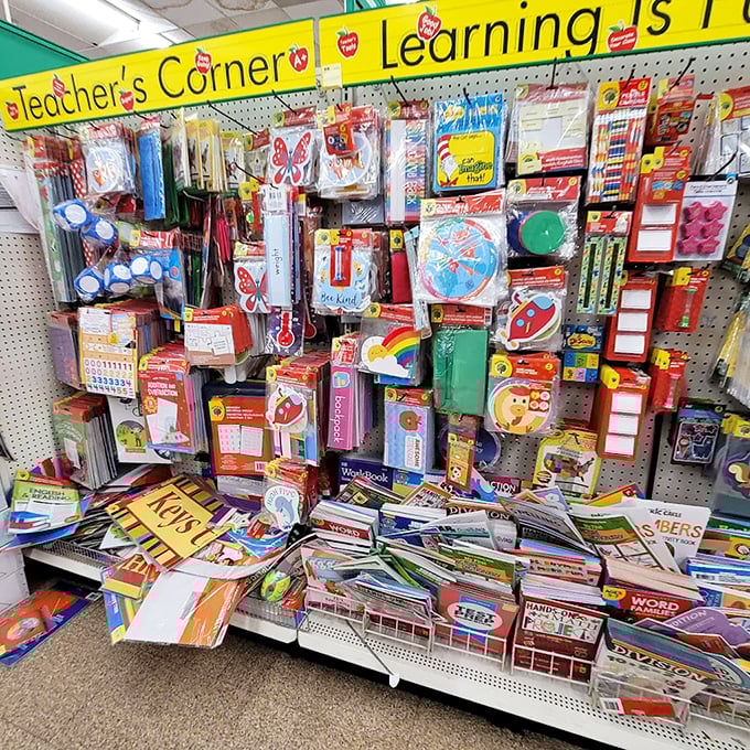 Teacher's Corner – where educators stretch their classroom budgets into minor miracles. The unsung retail hero of America's education system.