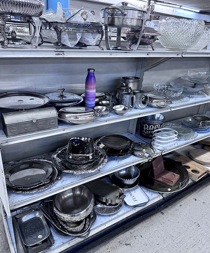 Silver-plated serving pieces that have witnessed countless holiday meals now wait for new families to create memories around their dining tables.