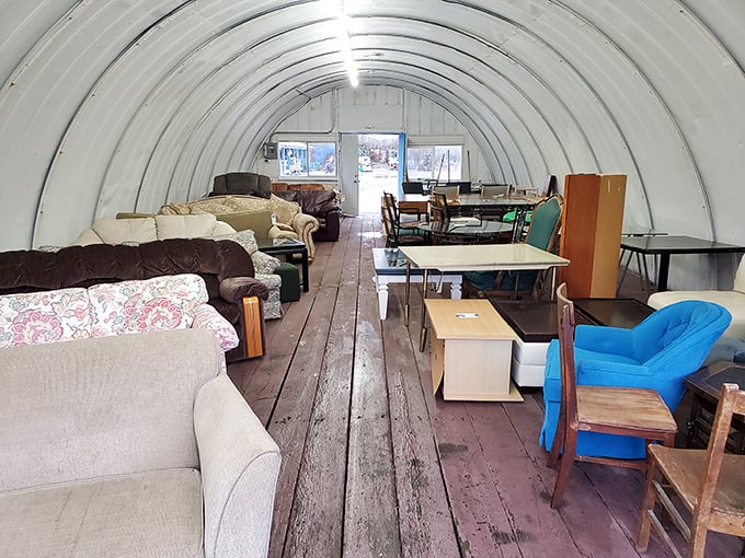 The Quonset hut of comfort—where sofas and dining sets find new homes and families create new memories.