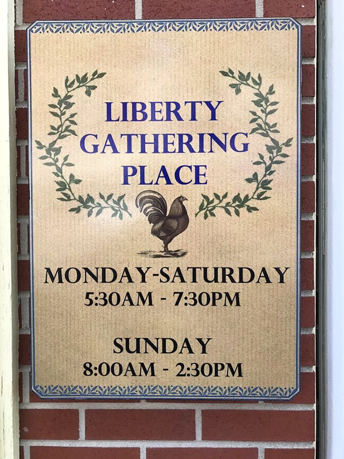 Hours posted like a promise – they'll be there bright and early when you need that first cup of coffee and breakfast fix.