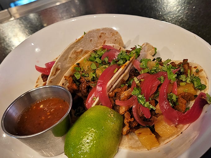 Tacos that bring a splash of vibrant color and zesty flavor to Pennsylvania—that lime isn't just garnish, it's essential equipment.