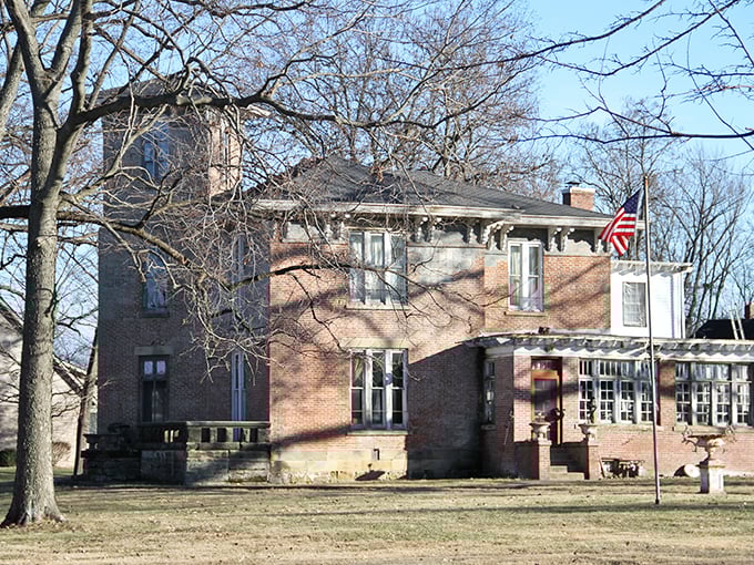 The Hitchens House stands as a beautiful brick sentinel, its wraparound porch practically begging for rocking chairs and glasses of lemonade.